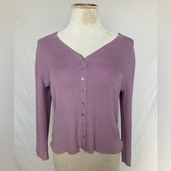 Sigrid Olsen | Sweaters | Sigrid Olsen Light Purple Quarter Sleeve ...